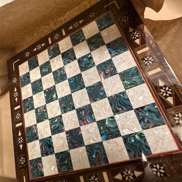 Luxury Chess Set, Handmade Wooden Chess Board With Metal Theme Chess ...