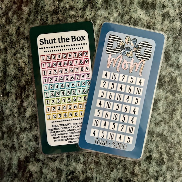 Shut the Box | Savings Challenge | Dice | Budget Binder | Cash Stuffing ...