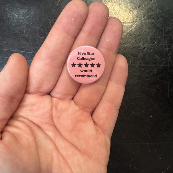 Five Star Colleague Button Badge Recommended - Etsy UK