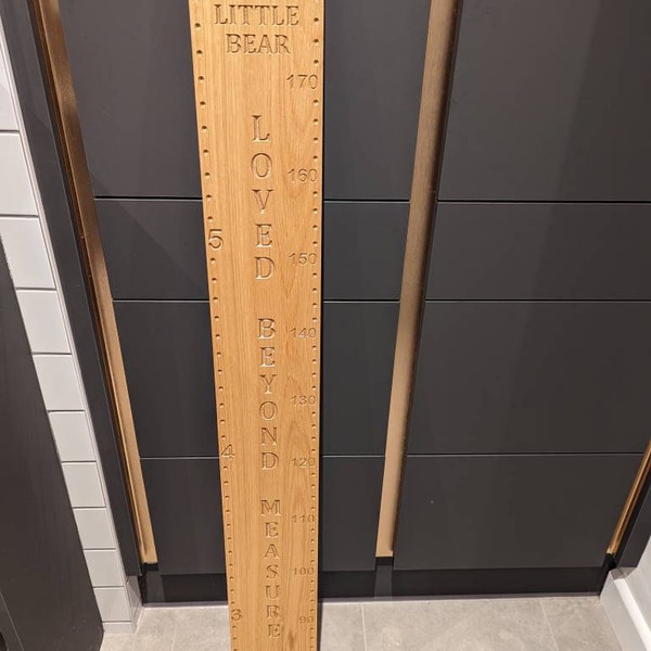 Personalised Wooden Height Chart Ruler, Wooden Height Chart, Children's ...