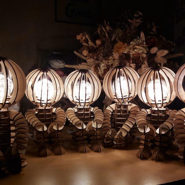 Tube Table Lamp Shade, DXF SVG Laser Cut Files, 4mm or 3mm Material - Etsy