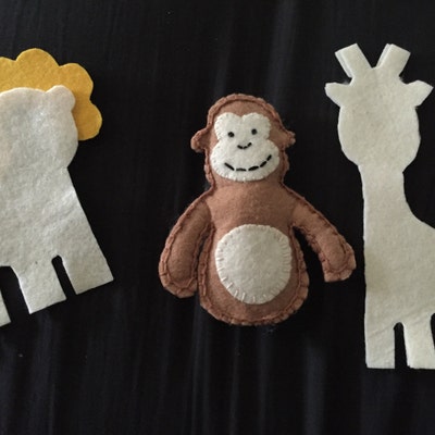 Jungle Animal Sewing Patterns, Zoo Animal Hand Sewing, Safari Animal ...