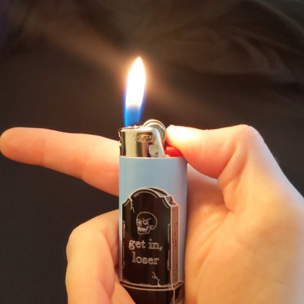 GET IN LOSER Lighter - Graveyard Tombstone Lighter, Bic Standard, Goth ...