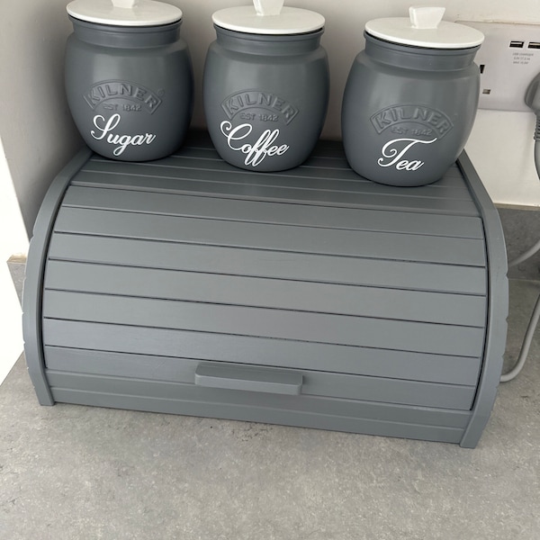 Sage Green Tea Coffee Sugar Canisters Set With Optional Biscuit ...