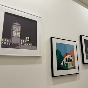 Art Print Boston Rainbow Swash Gas Tank, 8x10, 12x12, 16x20, 18x24 ...