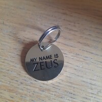 REINFORCED Deeply Engraved Solid Brass Dog Tag, 39mm Round - Etsy