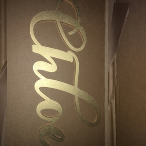 Gold Baby Name Sign Calligraphy Font - Etsy