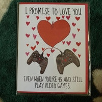 Cute Love Card for Video Game Lovers, Happy Anniversary Card, Love ...