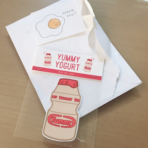 Yummy Yogurt Sticker - Etsy