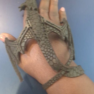 Leather Hand Dragon Cuff - Etsy