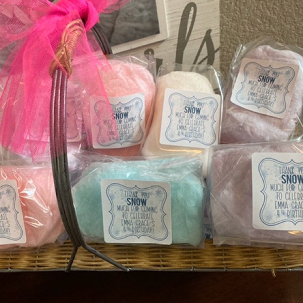 40 Small Cotton Candy Favors With Custom Labels - Etsy