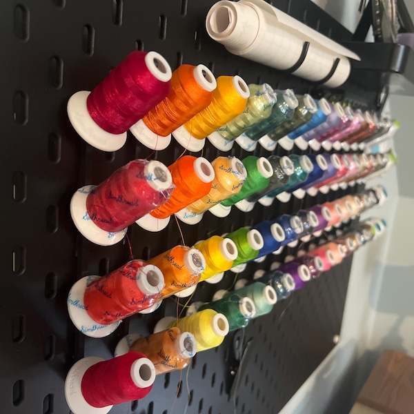 Skadis or Uppspel Pegboard Thread Spool Holder 500m/1000m - Sewing ...