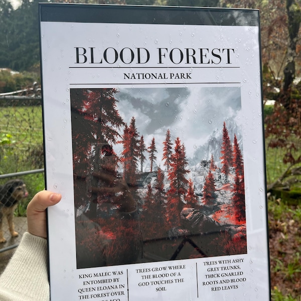 From Blood and Ash Wall Art, Blood Forest National Park Poster Print ...