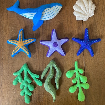 Ocean Animals Sewing Pattern PDF and SVG. Felt Sea Animal Toys Easy ...