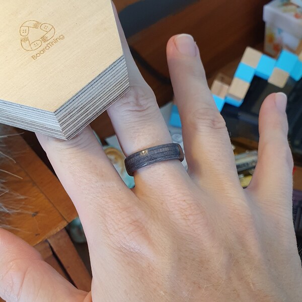 Wooden Ring - Skateboard Ring - Wedding Ring - Recycled Ring - Gift ...