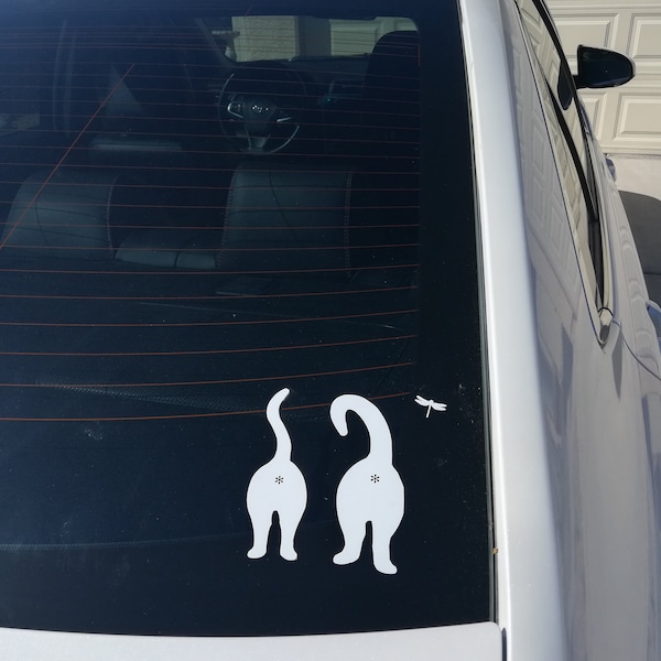 Unique Cat Family Car Stickers Vinyl Decals Funny Cat Butt Outdoor ...