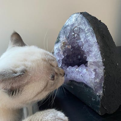 Natural Amethyst Geode Crystal Quartz Cluster Home Decoration Dream ...