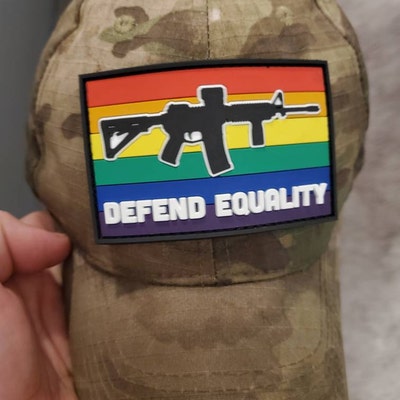 AR-15 Defend Equality LGBTQ Gay Pride Flag and Rifle PVC Patch With ...