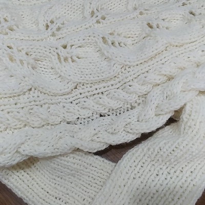 KNITTING PATTERN Snowfall Sweater Scarf Scarf With - Etsy UK