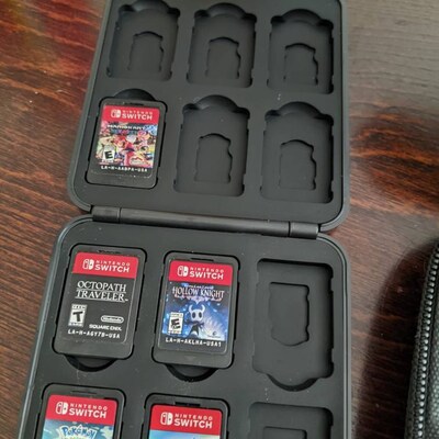 Switch Game Cards Casefit 12 Game Cards Switch Game Case Insert Black ...