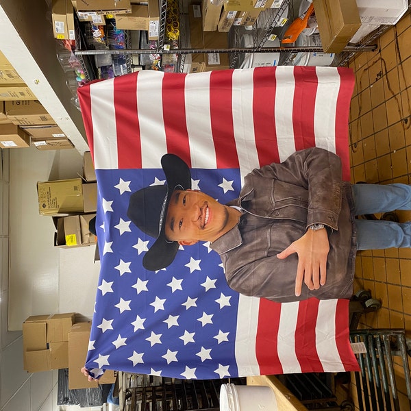 PSYCHIC FEVER Tsurugi America Flag, Tsurugi Cowboy Hat Jpop Flag, Just ...