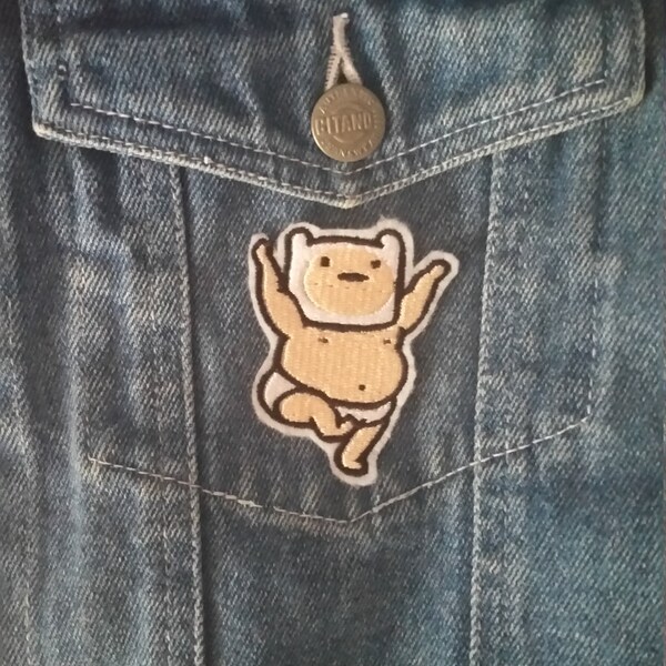 Buff Baby Finn - Iron on Adventure Time Patch - Etsy UK
