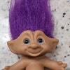 Vintage Ace Novelty Treasure Troll Doll, Purple Hair, Purple Diamond ...