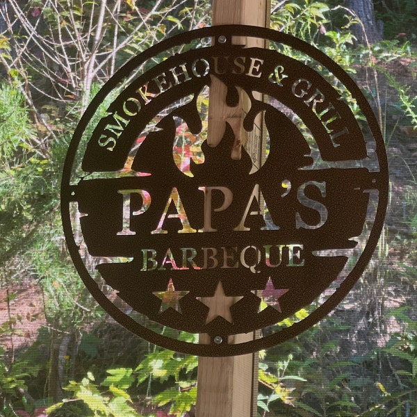 Personalized Metal Grilling Sign - Metal Grill Sign - Metal BBQ Smoker ...
