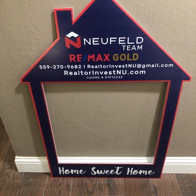 Real Estate Marketing Photo Booth Props Realtor Selfie Frame ...