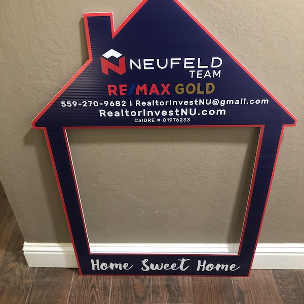 Real Estate Marketing Photo Booth Props | Realtor Selfie Frame ...