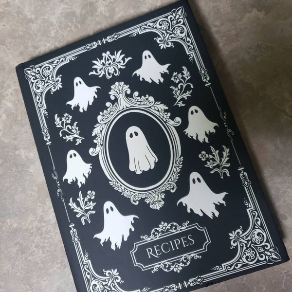 Personalized Custom Name Ghost Gothic Goth Spiral Notebook | Whimsigoth ...