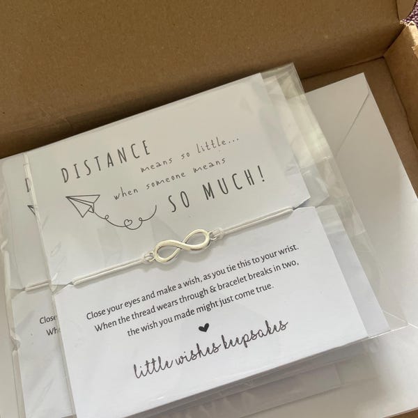 Socially Distanced Hug From Me to You, Wish Bracelet, Wishlet, Gift ...