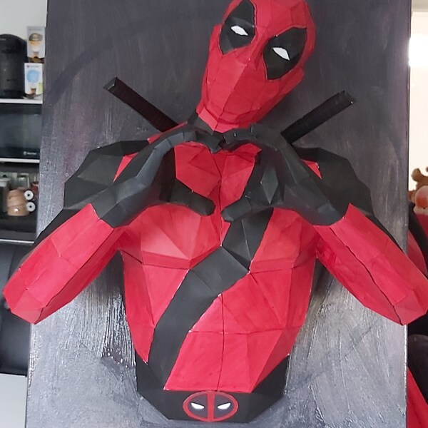 Deadpool Papercraft , PDF Template, DIY 3d Model, Fanart, Paper ...