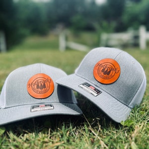 Zoni Wear Leather Patch Hat Leather Patch Trucker Hat - Etsy