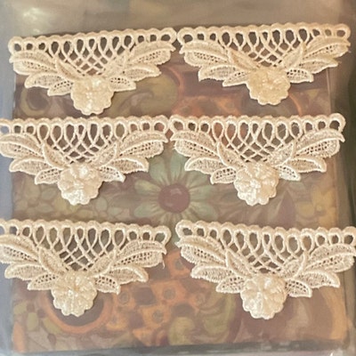 White Cotton Square Venise Lace - Etsy