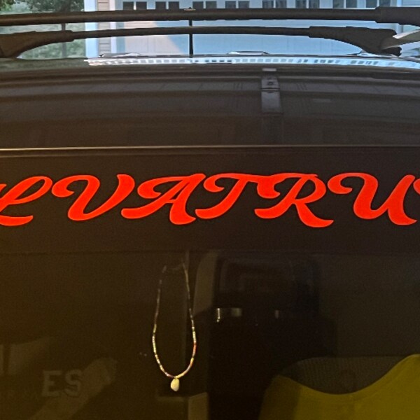 Custom Text Windshield Banner Vinyl Decal | Car Window Banner ...