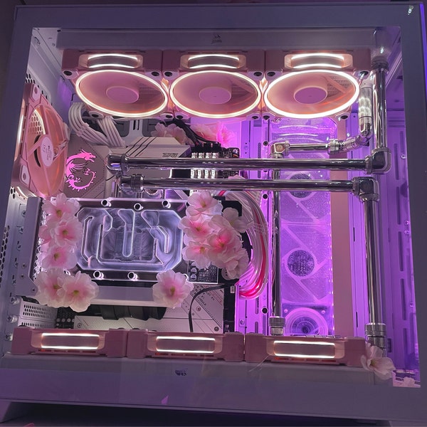 Gaming PC sakura by Optimist Streaming Ready Pink Floral PC - Etsy