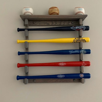 Made in the USA Horizontal Mini Bat Rack With Baseball Shelf - Etsy
