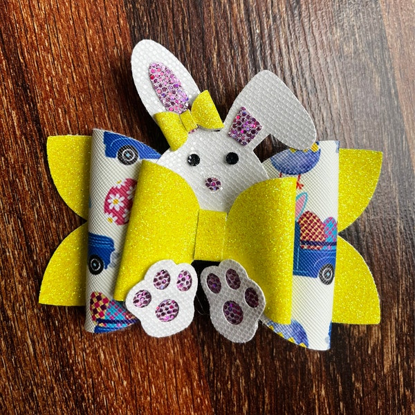 Easter Bunny Bow SVG, Peek a Boo Bunny Ears Bow SVG, Rabbit Bow PDF ...