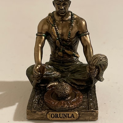 Vintage Orúla Mini Statue Small Orisha of Wisdom, Knowledge, and ...