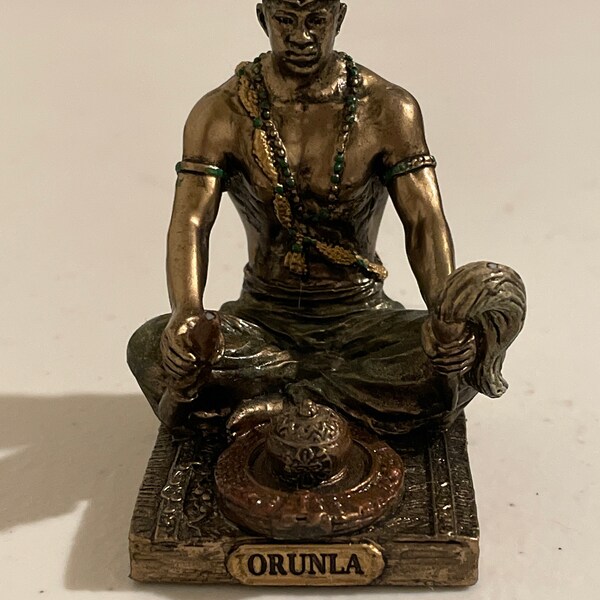 Vintage Orúla Mini Statue - Small Orisha of Wisdom, Knowledge, and ...