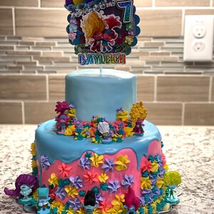 Trolls Custom LED Light up Cake Topper 3D Cupcake Toppers Now Available ...