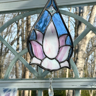 Lotus Teardrop Stained Glass Pattern - Etsy
