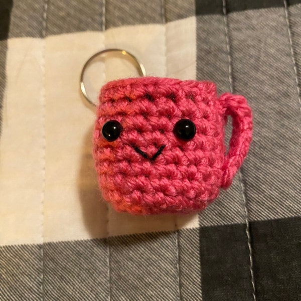 Coffee Mug Keychain | Crochet Kawaii Mug Plush | Tea Cup Keychain - Etsy