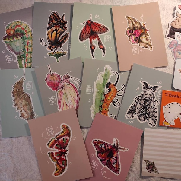 Postcards / Grußkarten - Bzz • Bees • Bienen • Bie • Cute ][ Stationery ...