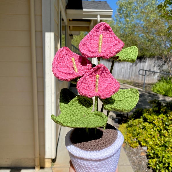 PATTERN: Holiday Plant Buddies Crochet Pattern, Poinsettia Crochet ...