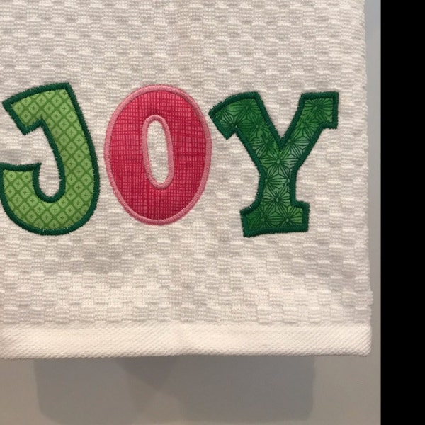 Christmas JOY Machine Embroidery Applique - Etsy