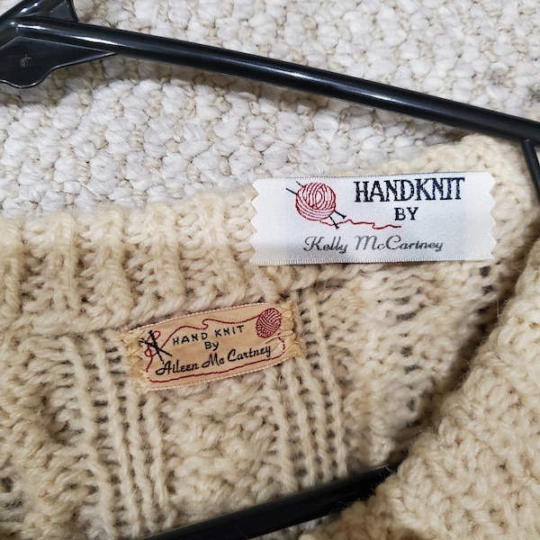 Knitting Labels Hand Knit by Labels, Personalized Knitting Tags, Knit ...