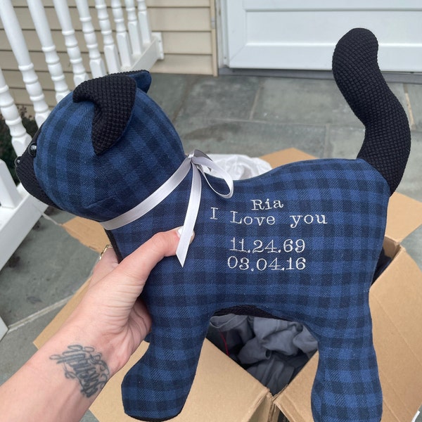 Memory Cat // Stuffed Cat // Custom Order Cat // Baby Clothes Cat - Etsy