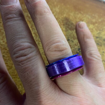 LGBTQ Fidget Rings Pride Flag Fidget Rings Pride Month LGBTQ Flag Ring ...